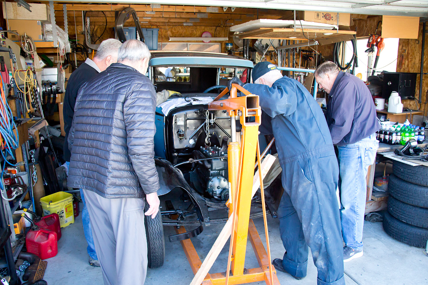 Garage Day – Engine & Taillights Install - Utah Valley Model A Club